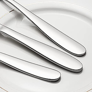 40-piece Silverware Set for 8, Stainless Steel Flatware Cutlery Set, Kitchen Utensil Tableware sets Include Spoon, Fork & Knife for Home, Dishwasher Safe