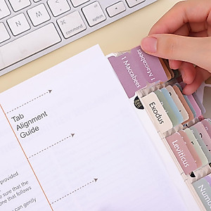 EOOUT Bible Tabs, 90 Tabs, Morandi Laminated Bible Tabs for Women and Men, Bible Book Tabs, Testament Bible Index Labels, Morandi Aesthetic Bible Journaling Study Supplies Accessories