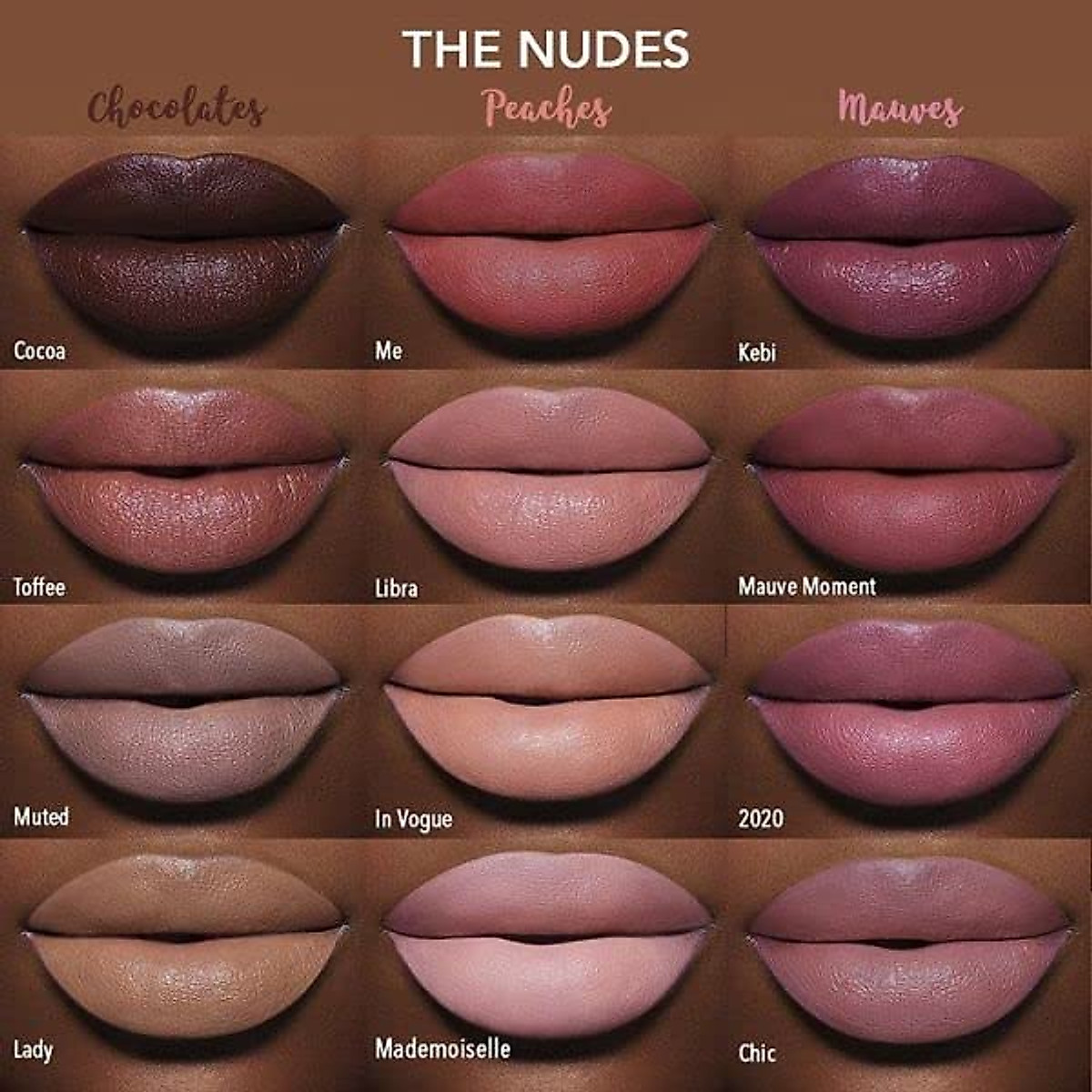 Juvia's Place The Nude Velvety Matte Lipstick Libra - Nude Matte Lipstick, Long-lasting Matte Lipstick, Rich-Color Lip Makeup, Creamy Lipstick with Matte Finish, Beauty & Lip Products