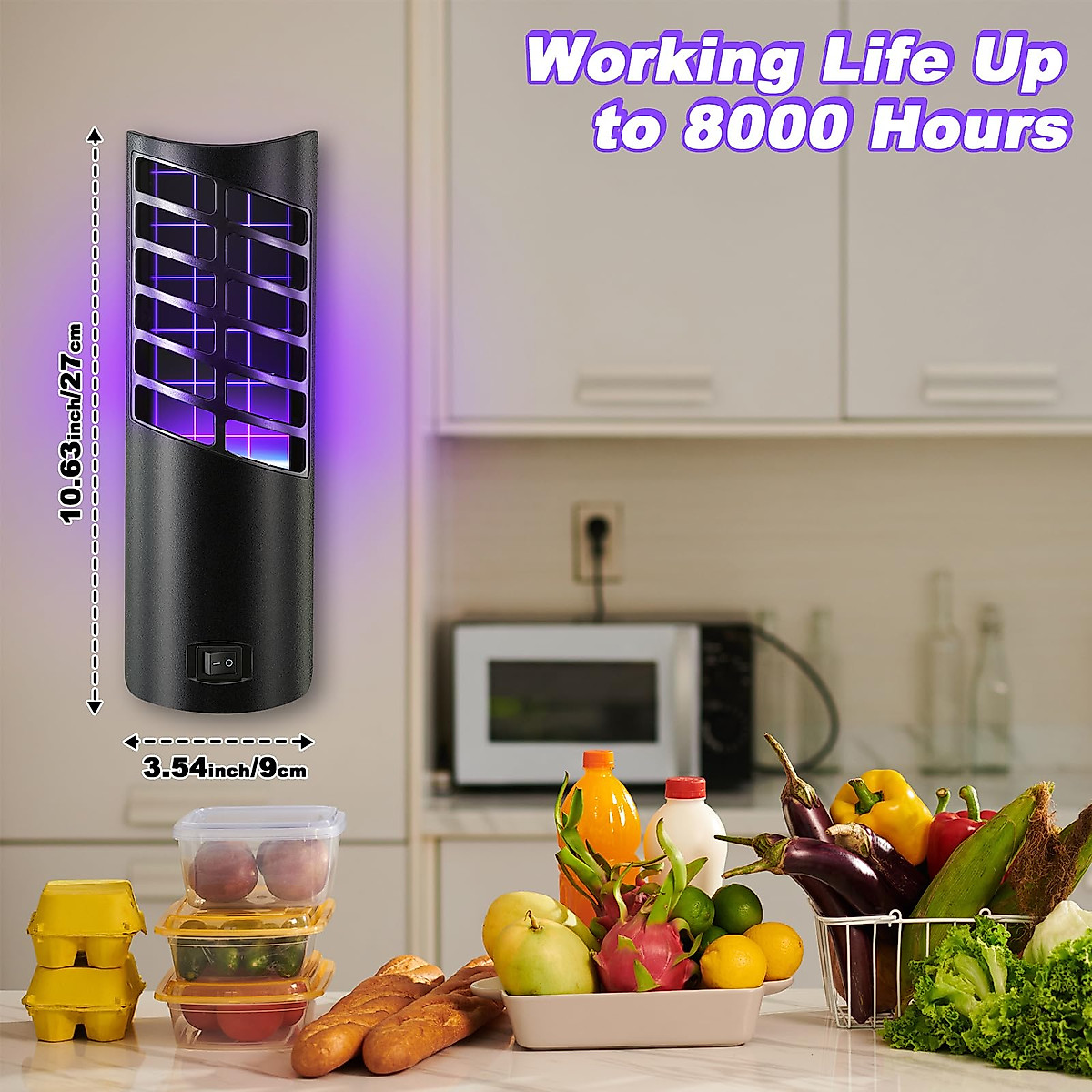 Qualirey Flying Insect Trap Mosquito Trap Indoor Plug in, Fruit Fly Traps for Indoors with 9W UV Light, 10 Sticky Glue Board Refills for Fruit Flies, Gnats, Moths, Indoor Fly Catcher for Home Office