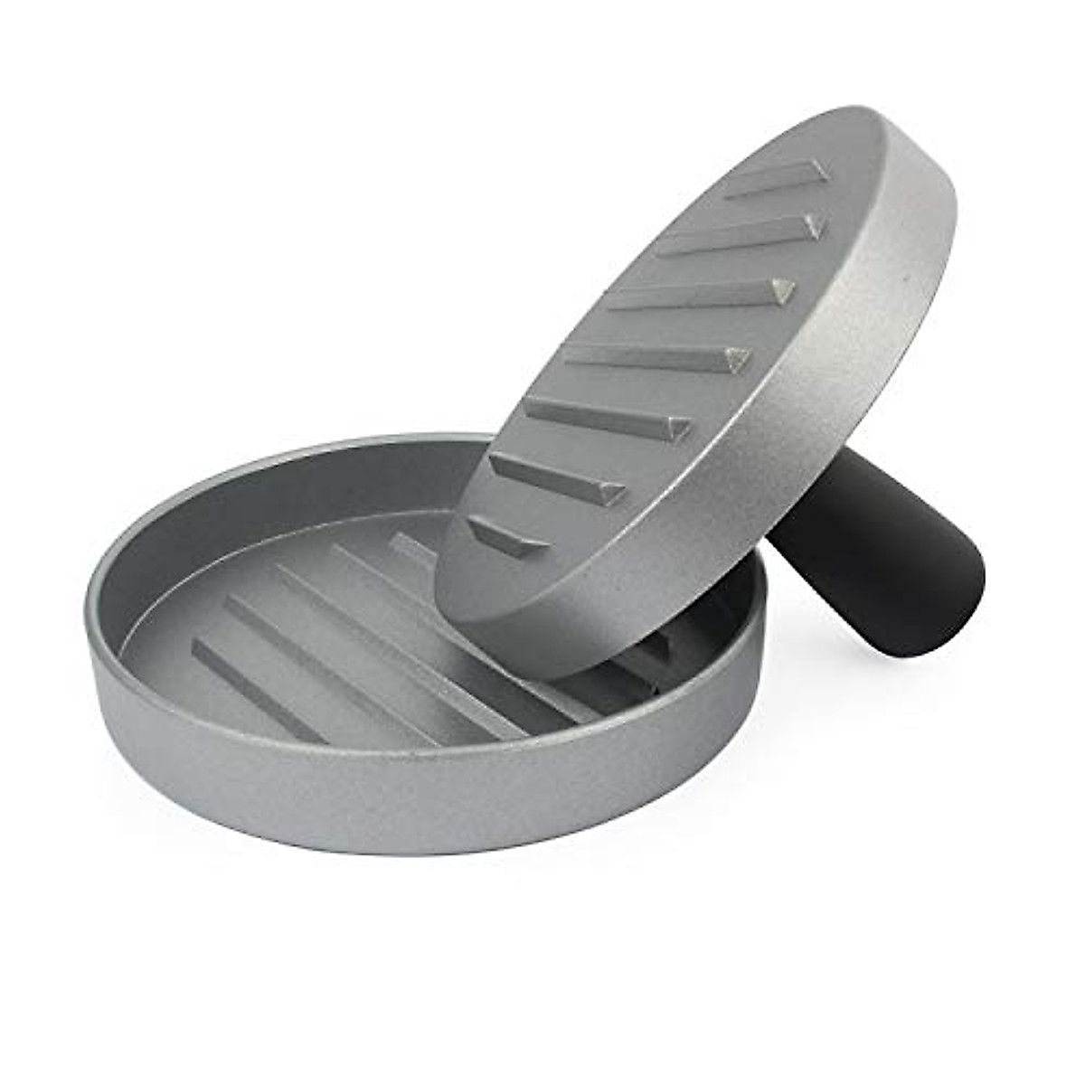 Gladworts Hamburger Press Patty Maker Cast Aluminium + 100 Non-Stick Papers, Quarter Pound Burger Press Metal Burger Mold Presser, 1/4 lb, 4.5 inch