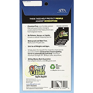 0Bug!Zone Mosquito Barrier Tags, Family Pack