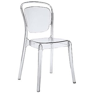 Modway Entreat Modern Acrylic Kitchen and Dining Room Chair in Clear - Fully Assembled