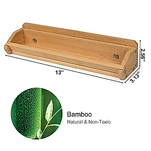 Natural Bamboo Small Animal Feeder Box, Hanging Rabbit Food Bowl, Chinchilla Cage Feeder Bowl, Feed Box for Chinchilla, Guinea Pig, Rabbit