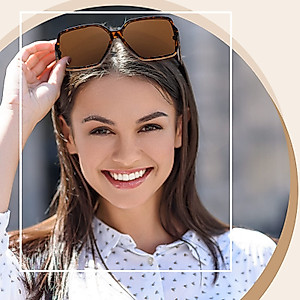 Xuhal 20 Pairs Women's Square Oversized Sun Glasses Retro Wide Flat Top Sunglasses UV Protection Trendy Shades for Women, Assorted Styles