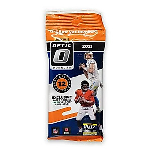 2021 Panini Donruss Optic Football Jumbo Cello Pack (Green Velocity Parallels!) - 12 Trading Cards per Pack