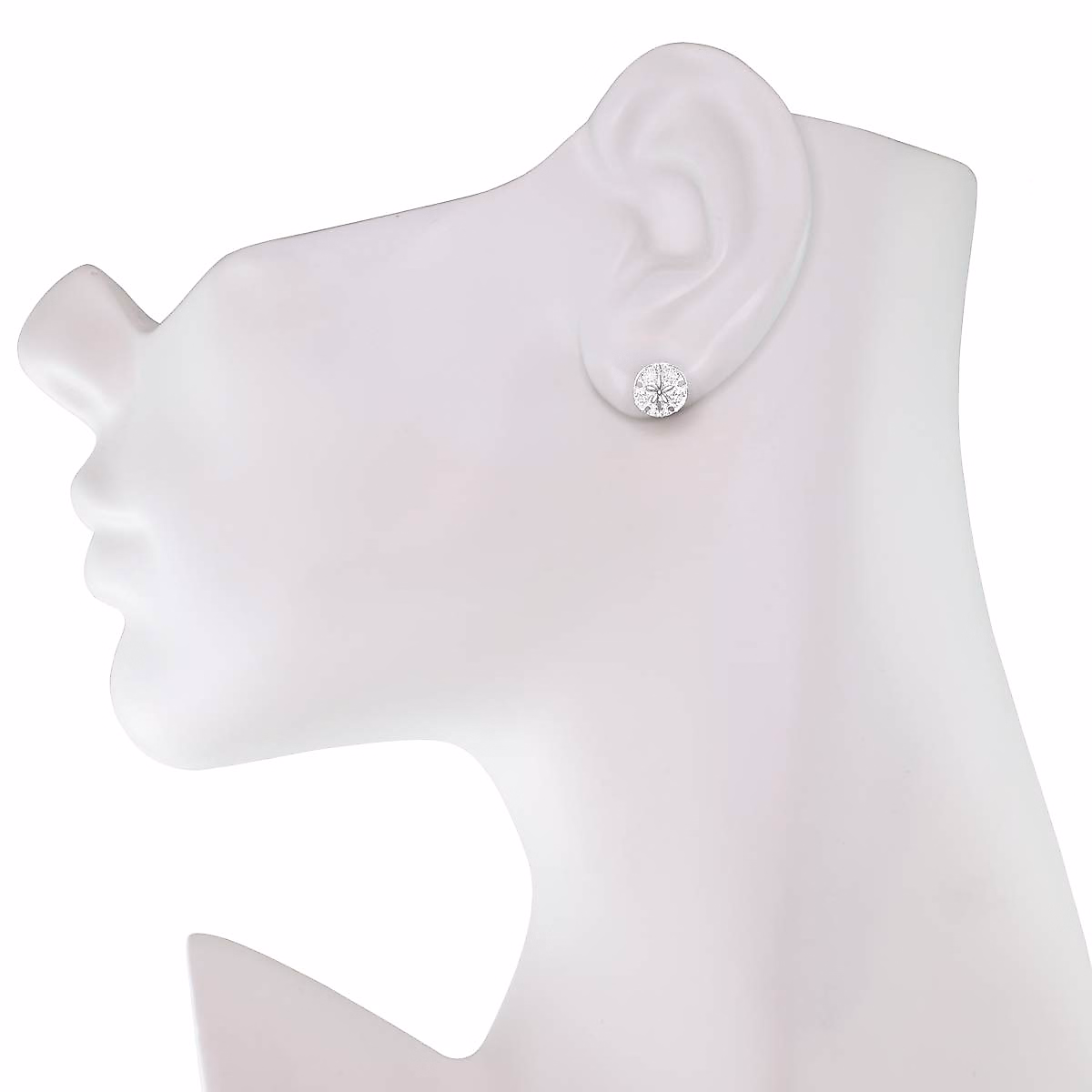 Honolulu Jewelry Company Sterling Silver Sand Dollar Beach Sea Star Stud Earrings