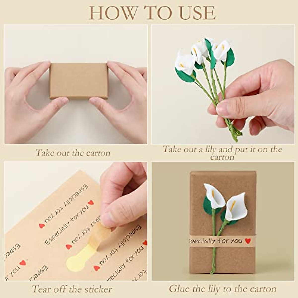 36 Sets Flower Kraft Paper Boxes Floral Small Gift Boxes Filled with Foam Insert Small Boxes for Jewelry Packaging Party Favor Jewelry Box for Anniversaries Wedding Birthday Valentine's Day