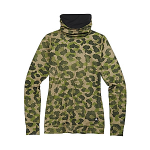 Burton Women's Standard Midweight Base Layer Long Neck Shirt, Amparo Blue Camellia, Large