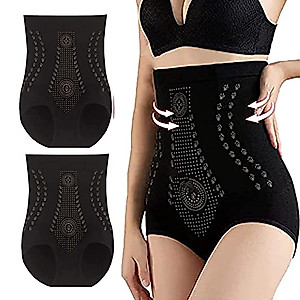 2023 New Unique Fiber Restoration Shaper,Graphene Honeycomb Vaginal Tightening and Body Shaping Briefs (2 Pc-Black,M(40-50kg))