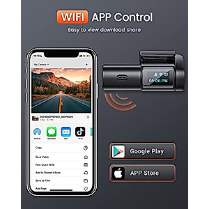 Dash Cam 1080P Car Camera, Dash Camera for Cars, Dash Cam Front with Night Vision, WiFi Car Camera with App, 24h Parking Mode,Motion Detection,Loop Recording, 170°Wide Angle, G-Sensor (X9)