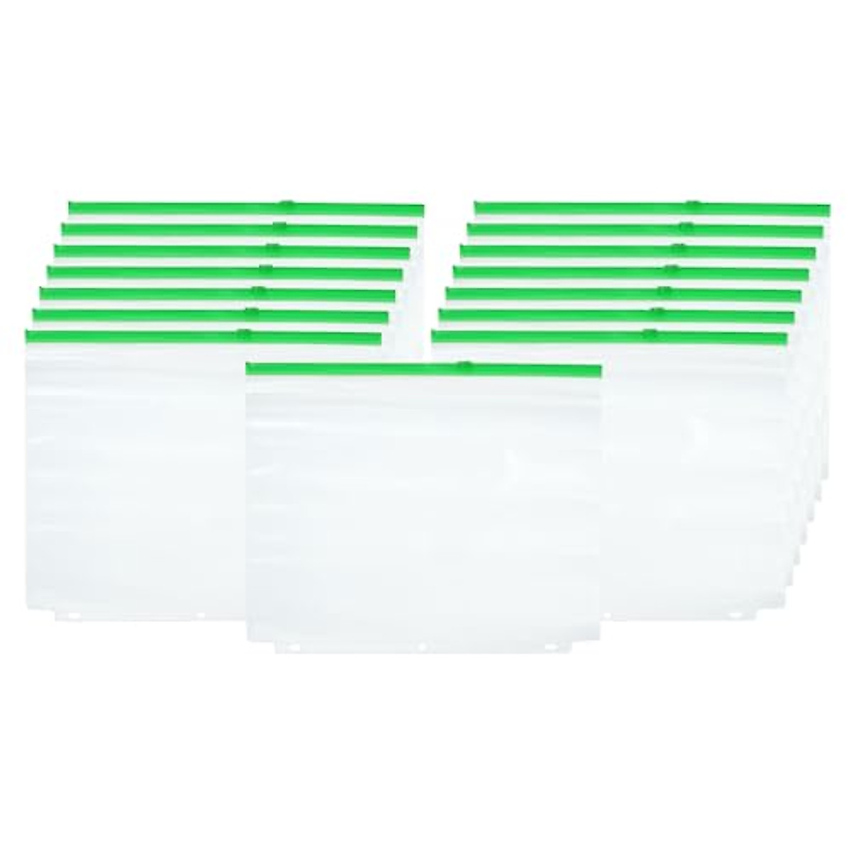 PATIKIL A4 Binder Pocket, 15 Pack PVC Letter Size Zipper 3 Holes Binder Pouch Folders Document Waterproof Filing Storage Loose Leaf Bags for 3-Ring Notebook Binder, Green