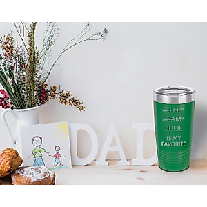 Customizable My Favorite Child Funny Tumbler with Name, Custom Mom & Dad Gifts, Father's Day Gifts from Son Daughter, Mother's Day Gifts, Birthday Gifts for Dad Mom, Christmas Funny Gifts