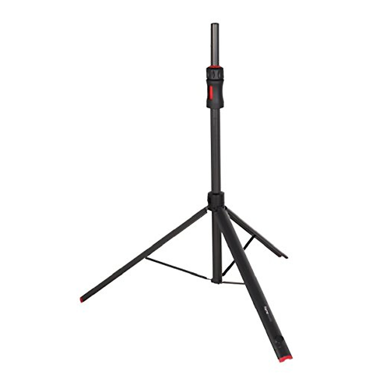 Gator Frameworks ID Series Speaker Stand with Lift Assist and Adapter to Fit 35mm and 38mm Speaker Mounts; 48"/75" Min/Max Height (GFW-ID-SPKR),Black