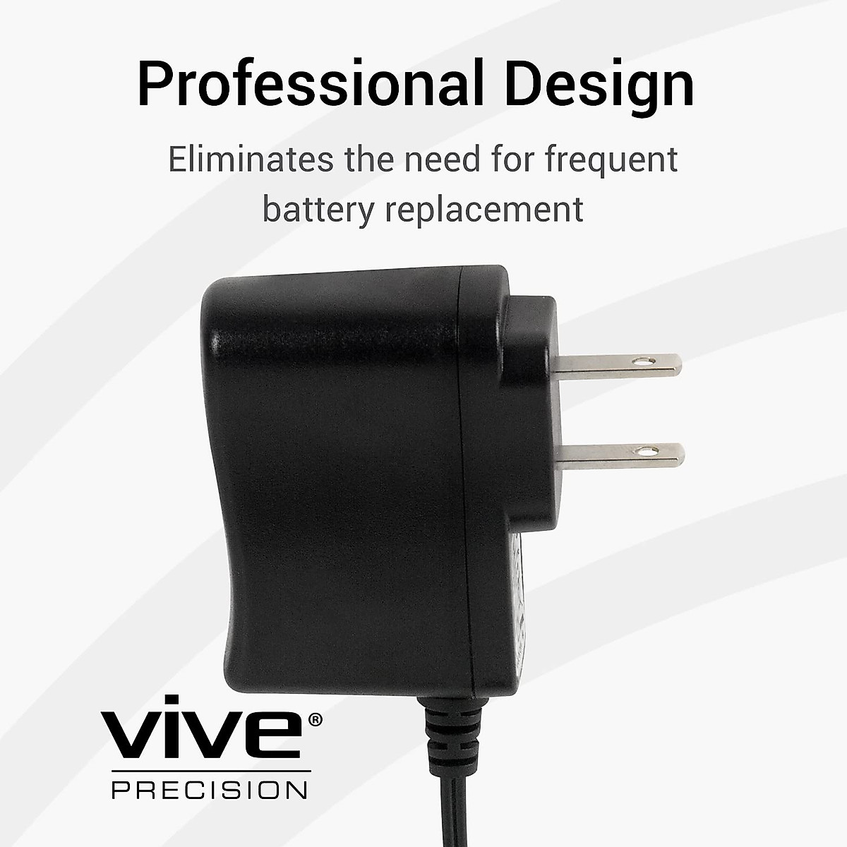 Vive Precision AC Adapter - Power Supply for Blood Pressure Monitor Models - 100-250V BP Compatible - DC 6V BPM Battery Charger - 6 feet Power Source Universal Converter - Extra Long 6 Foot Cord Plug