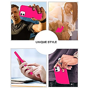 BENTOBEN iPhone 12/12 Pro Case, Soft Silicone Rubber Bumper, Microfiber Lining, Shockproof Protective Cover, 6.1" 2020 - Hot Pink