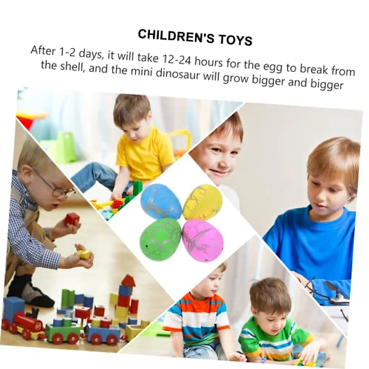 EXQUIMEUBLE 12pcs Water Hatching Dinosaur Eggs Mini Toy Kids ...