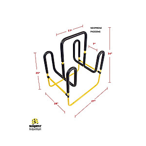 Suspenz Double-Up SUP Stand, Holds 2 Stand Up Paddle Boards or Surfboards, Yellow (22-9936)