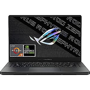 ASUS 2021 ROG Zephyrus G15 Gaming Laptop, 15.6” QHD (2560 x 1440) 144Hz, AMD R9-5900HS, GeForce RTX 3060 Graphics, RGB Backlit Keyboard, Windows 10, Wi-Fi 6, + Cloth (24GB RAM | 1TB PCIe SSD)