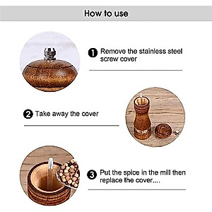 Premium Tableware Gifts With Adjustable Coarseness Salt Refillable Salt Grinder Shaker Mill Manual Wood Pepper Mill