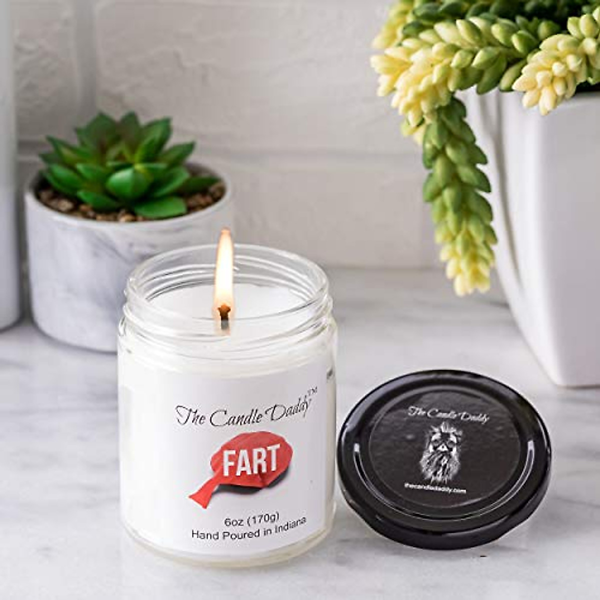 Fart Scented Candle - Smells Terrible- 6 Ounce Jar Candle- Hand Poured in Indiana