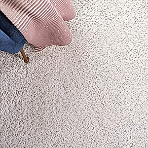 Safavieh Tahoe Shag Collection 8' x 10' Silver THO670G Solid Non-Shedding 1.2-inch Thick Area Rug