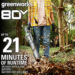 Greenworks Pro 80V (170 MPH / 730 CFM) Brushless Cordless Axial Blower, Tool Only BL80L02
