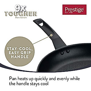 PRESTIGE 9 x Tougher Frying Pan Set Non Stick - Induction Frying Pan Set of 2, 21/29cm with Scratch Resistant Non Stick, Stay Cool Easy Grip Handles, Oven & Dishwasher Safe Cookware