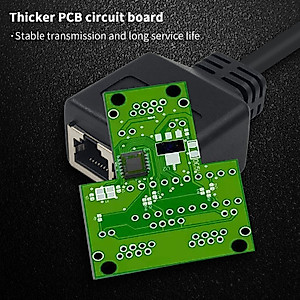 Duttek RJ45 Splitter Ethernet, RJ45 Ethernet Port Splitter, RJ45 1 Male to 2 Female Adapter for Ethernet Cat 5/CAT 6 LAN Ethernet Cable Extender Surf Online at The Same time 50cm/1.64 FT (1 Pair)