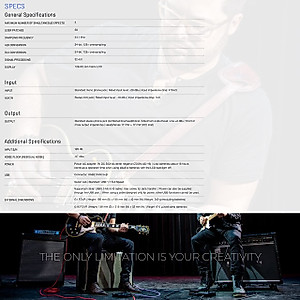 Zoom G1X Four Guitar Effects Processor with Built-In Expression Pedal - 70+ Built-in Effects, Amp Modeling, Looper, Rhythm Section, Tuner + 4x AA Batteries + Instrument Cable + Cleaning Cloth