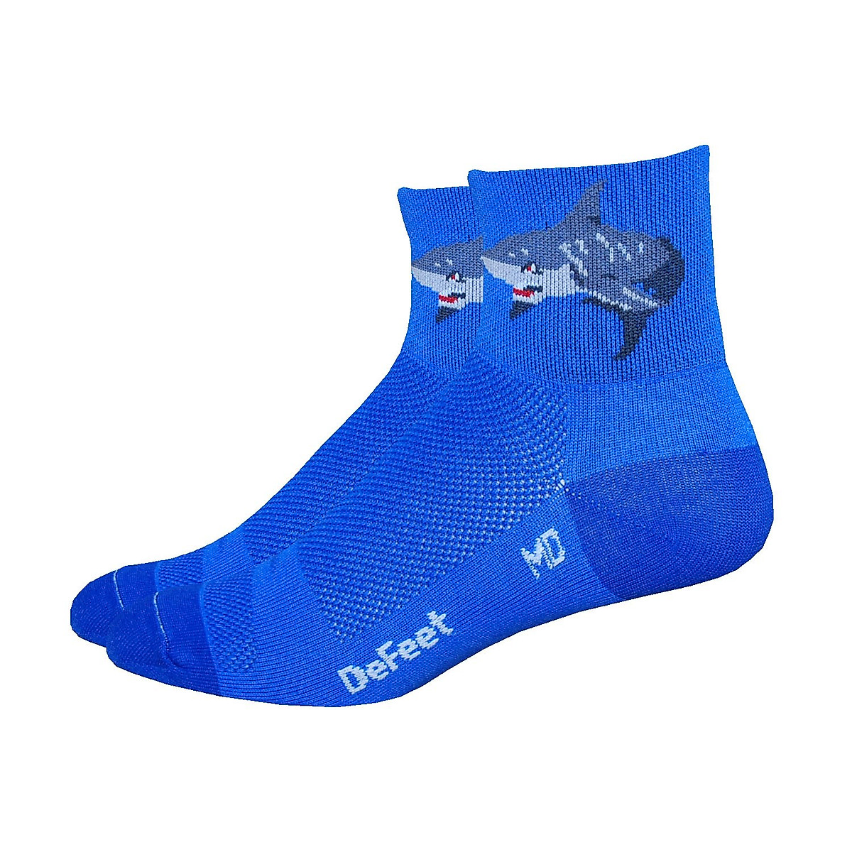 DeFeet Men's Aerator Attack Sock, Blue, Medium