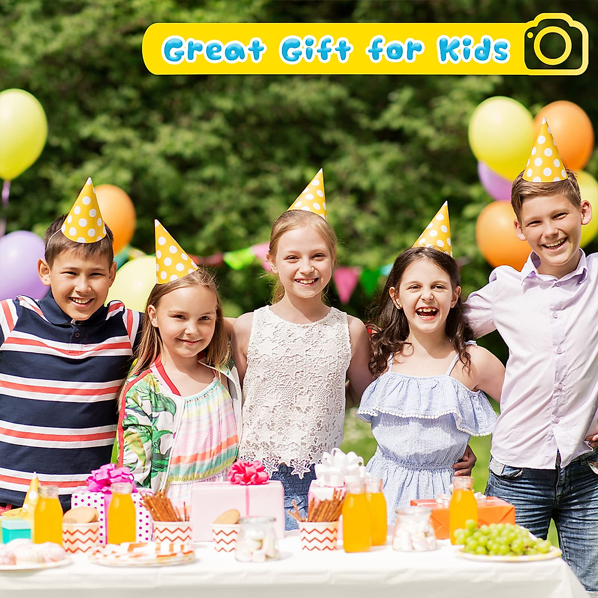 Dylanto Upgrade Kids Selfie Camera, Christmas Birthday Gifts for Age 3-8, Kids Digital Cameras with HD Video,Portable Kids Camera, Toddler Toy for 3 4 5 6 7 8 Year Old Boy with 32GB SD Card (Blue) 1