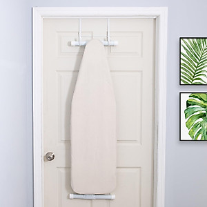 T-Leg Freestanding Ironing Board, by Seymour Home Products (Khaki) Large Ironing Board with Steel Legs and Adjustable Height Made in The USA