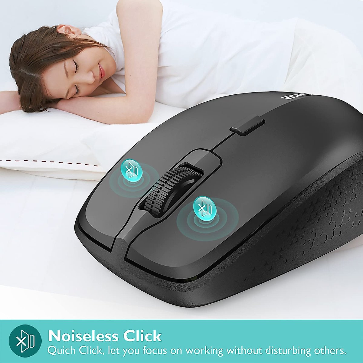 BreSii Wireless Bluetooth Mouse: Wireless Mouse for Laptop, 5PACK Bluetooth Computer Mouse Ergonomic Optical Mice Wireless Silent USB Mouse for IPAD MacBook Tablet Notebook PC Phones