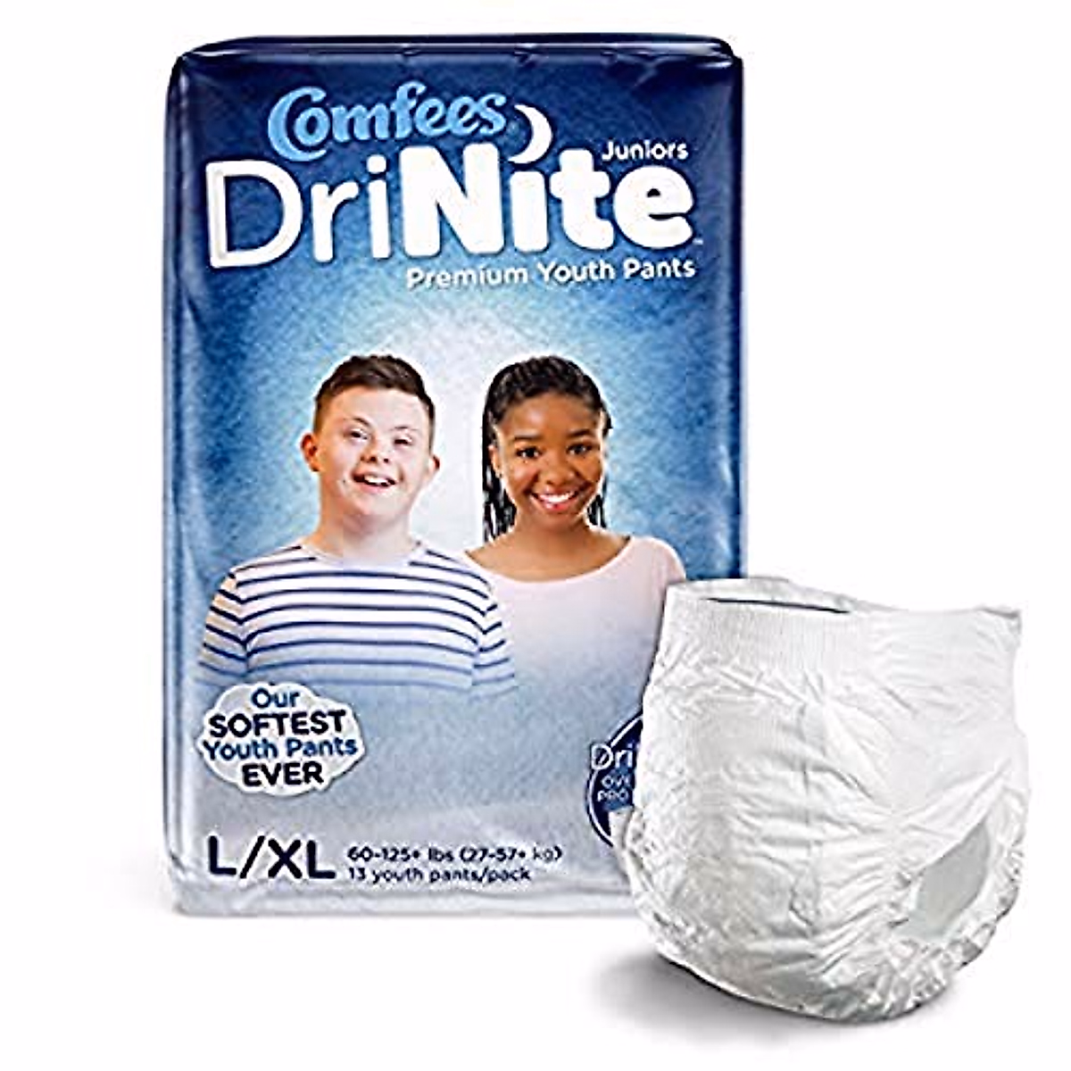 Comfees DriNite Youth Pants- Large/x-Large, 52 Count