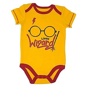 Warner Bros. Harry Potter Baby Boys' 5-Pack Bodysuits Hogwarts Gryffindor (3-6 Months)