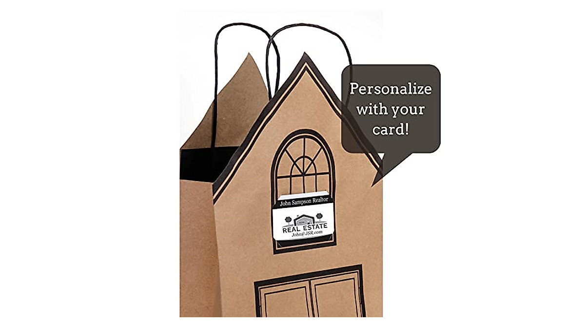 Welcome Home: Durable House-Shaped Gift Bags for Real Estate Closings
