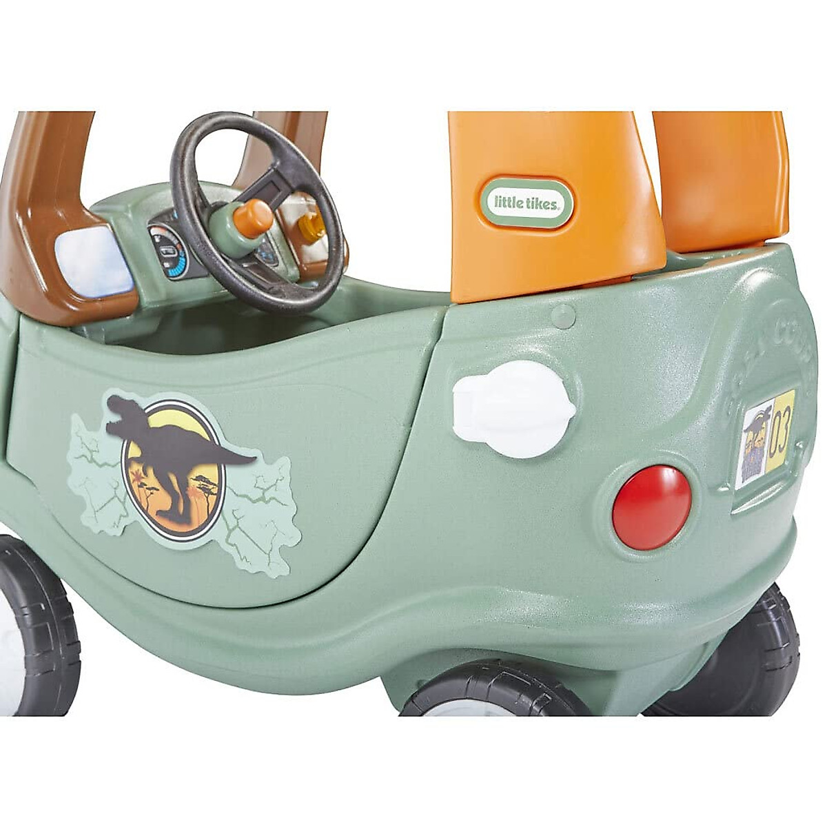 little tikes T-Rex Cozy Coupe by Dinosaur Ride-On Car for Kids, Multicolor Large