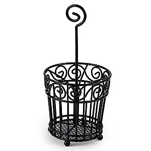 Spectrum Diversified Scroll Hair and Beauty Accessory Caddy/Holder, Black
