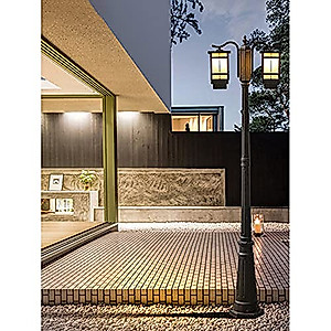 Enlylyog Courtyard Lamp, Outdoor Home, Outdoor Waterproof Garden Villa High Pole Lamp, Community Street Lamp, Commercial Shop Hotel Outdoor Column Head Lamp