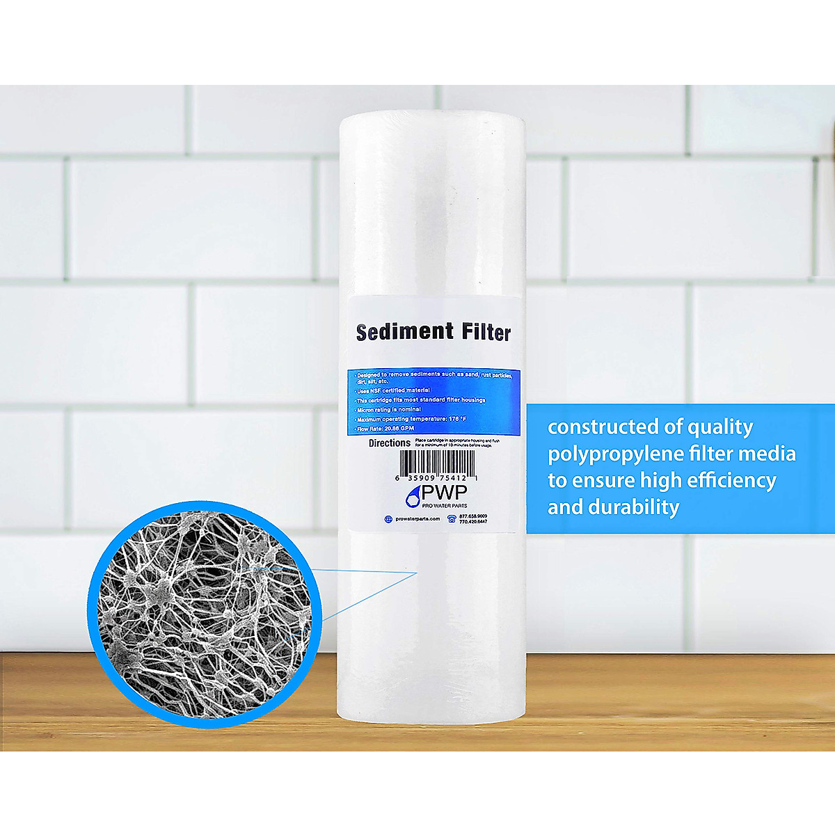 Sediment Melt Blown Water Filters 10x2.5" Standard 50 Micron 12 Pack