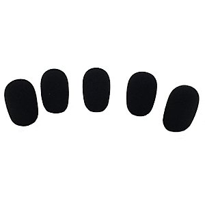 Tetra-Teknica XFFZ5P-BLK Lapel & Headset Microphone Windscreen, Color Black, 5-Pack
