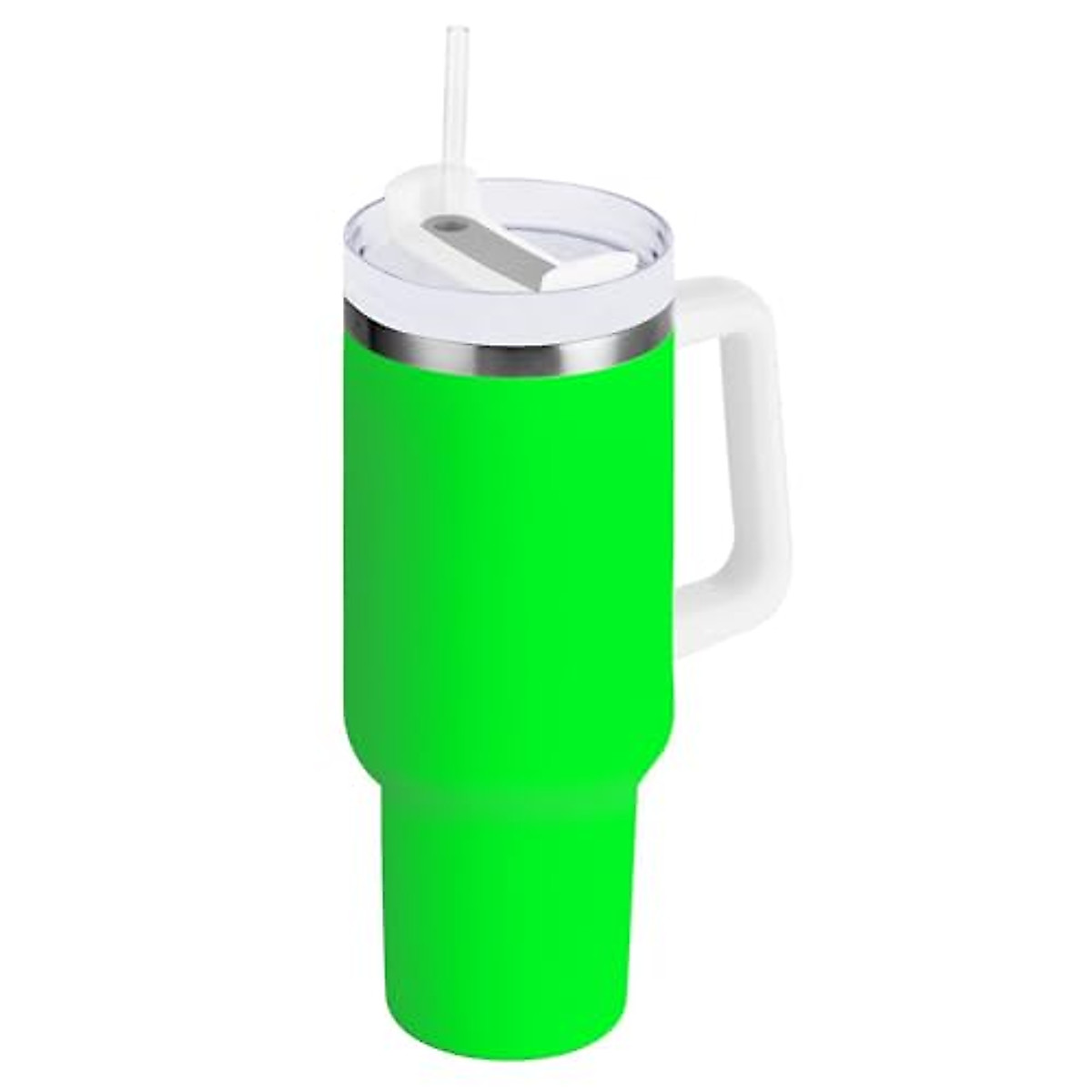 MCHIVER Neon Green Tumbler with Lid and Straw 40 oz Insulated Water Bottle Leakproof Water Tumblers for Hot and Cold Drinks