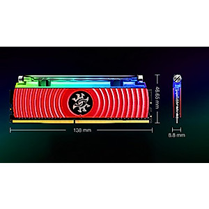 XPG Spectrix D80 Liquid-Cooled RGB DDR4 3200MHz 16GB (2x8GB) 288-Pin PC4-25600 Desktop U-DIMM Memory Retail Kit (AX4U320038G16-DR80)