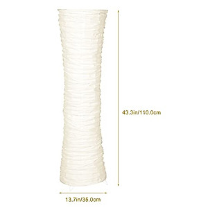 OSALADI Floor Light Shade Modern Vertical Paper Lamp Shade Nordic Lamp Shade Replacement Floor Light Cover for Home, Beige