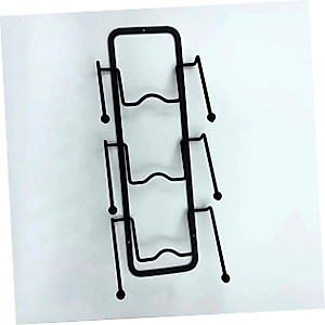 DECHOUS 4 Pcs Three Layer Pot Lid Hanging Decor Wall Bracket Wall Hooks Decorative Pan Lid Organizer Saucepan Lid Holder Kitchen Towel Hanger Reusable Pot Lid Holder Pot Rack