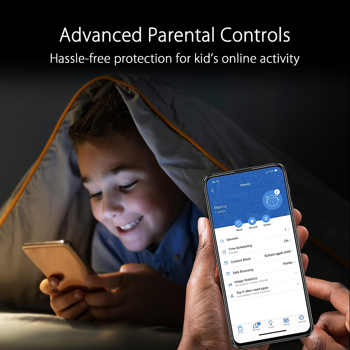 ASUS ZenWiFi AX6600 Tri-Band Mesh WiFi 6 System (XT8 2PK) - Whole Home Coverage up to 5500 sq.ft & 6+ rooms, AiMesh, Included Lifetime Internet Security, Easy Setup, 3 SSID, Parental Control, Black