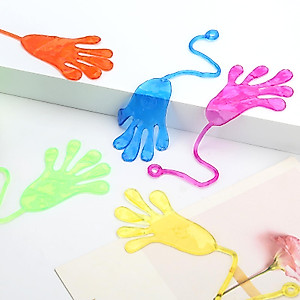 52 pcs Sticky Hands, Party Favors for Kids 4-8 8-12 Goodie Bag Stuffers Treasure Box Prizes Mini Stretchy Hands Fidget Toys Adults Party Supplies Birthday Gifts for Boys Girls Teens