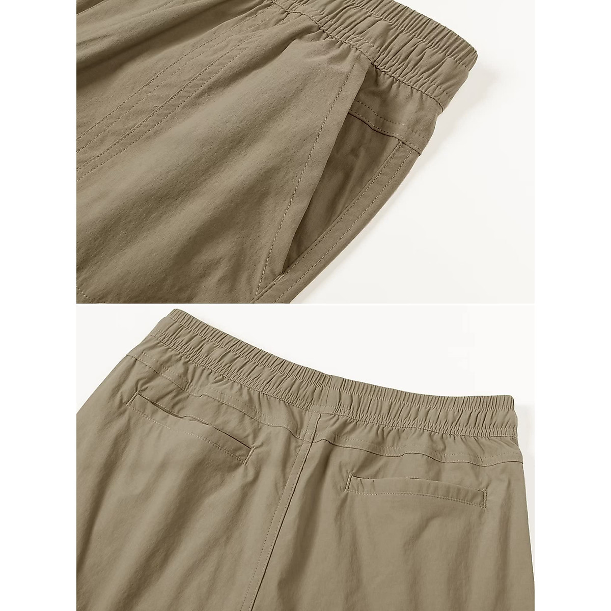 MAGCOMSEN Workout Shorts Womens with Pockets Dry Fit Golf Shorts 5 Inch Summer Hiking Shorts Breathable Comfy Yoga Shorts Lightweight Active Shorts Khaki XXL