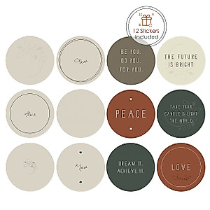 Hearth & Harbor Tin Candle Jars for Making Candles - DIY Candle Containers with Lids - Metal Candle Jars - Bulk Tins Storage for Candle - (12 Pieces) - (8 Ounces) - Solid Peach and Copper